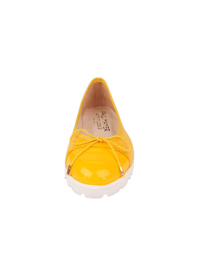 Paul Mayer Women’s Bravo Lug Sole Ballet in Yellow