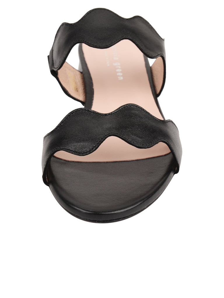 Patricia Green Women’s Bali Scalloped Sandal in Black