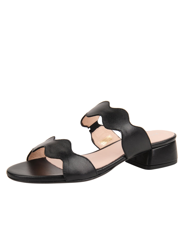 Patricia Green Women’s Bali Scalloped Sandal in Black
