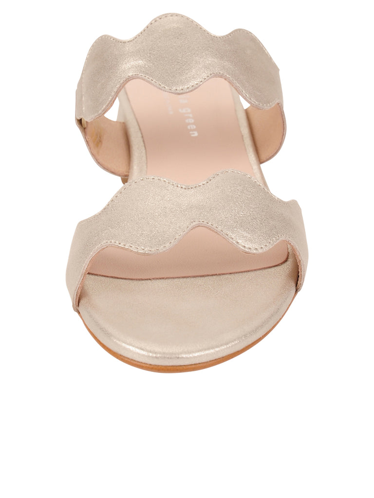 Patricia Green Women’s Bali Scalloped Sandal in Gold
