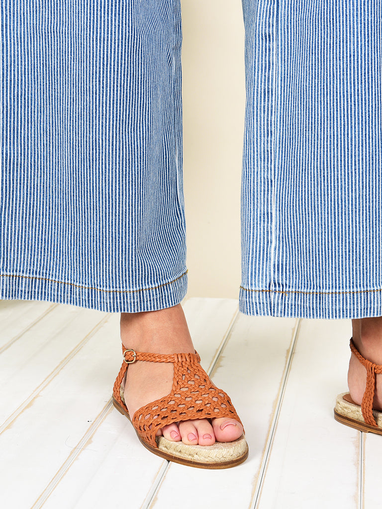 Patricia Green Women’s Santorini Flat Sandal in Tan