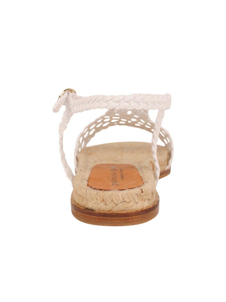 Patricia Green Women’s Santorini Flat Sandal in White